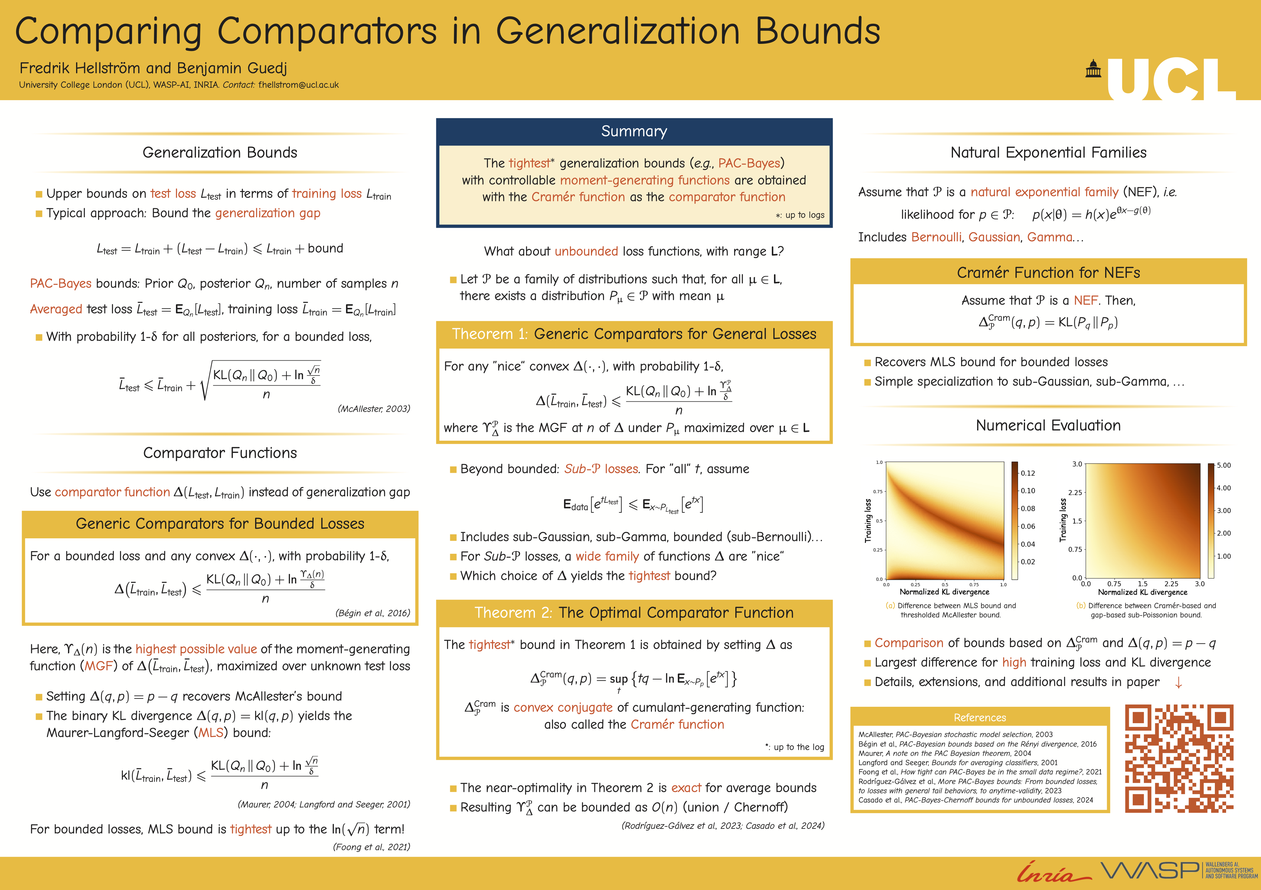 AISTATS Poster Comparing Comparators in Generalization Bounds